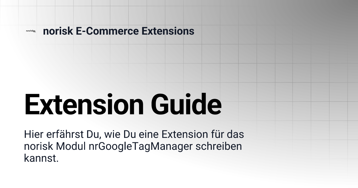 Extension Guide | norisk E-Commerce Extensions